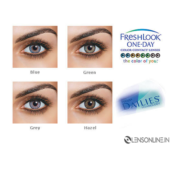 FRESHLOOK DAILIES GREEN (10 LENSES) @ Rs. 589/ - Lensonline.in